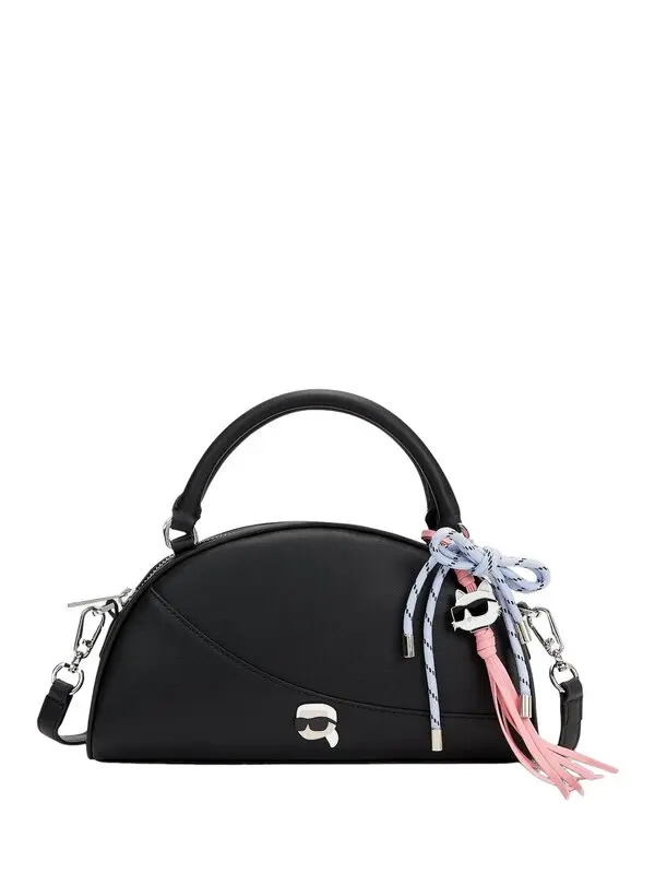 Karl Lagerfeld Ikon Smooth Crossbody Bag - Black