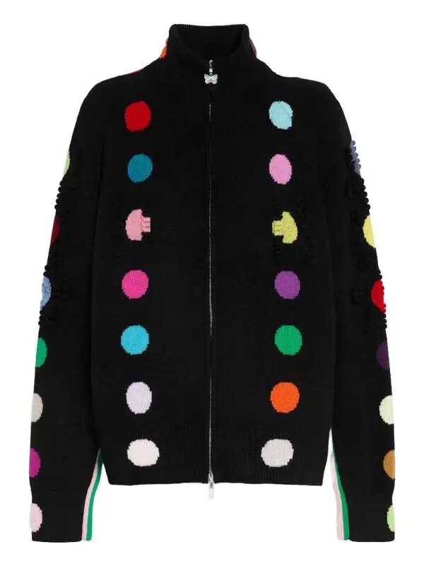 BARRIE X Damien Hirst The Spots Polka-dot Butterfly-patch Sweater - Black