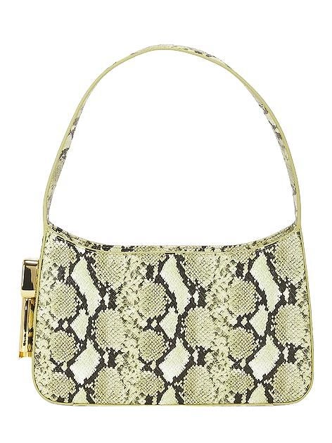 Edie Parker Burn Collection Shoulder Bag In Green - Green Python