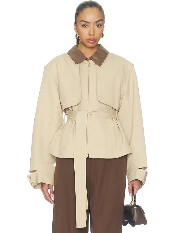 Cult Gaia Amyra Jacket In Neutral - Thrush