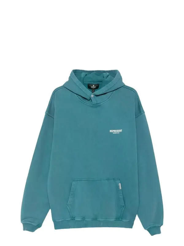 REPRESENT Owners' Club Logo-print Hoodie - Blue