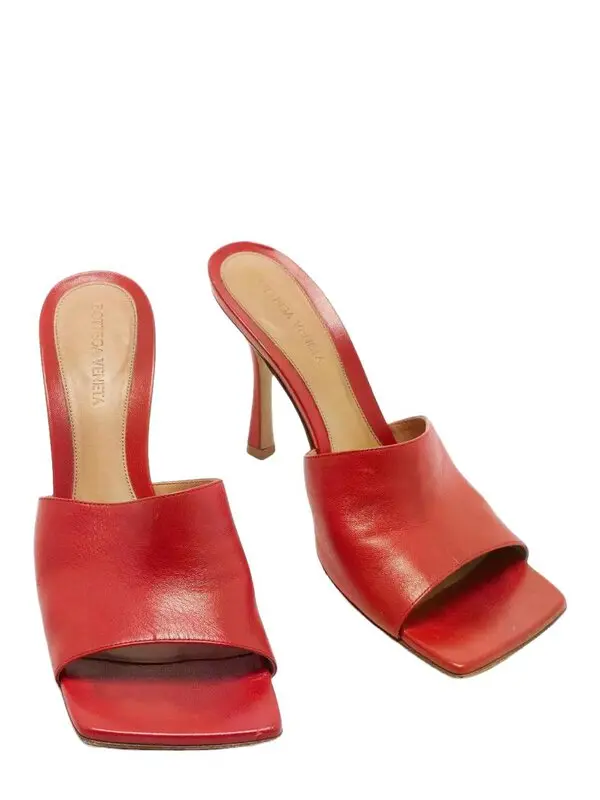 Bottega Veneta Stretch Square-toe Sandals - Red