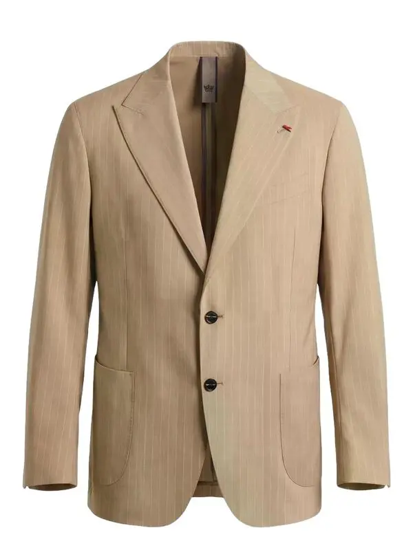 MULISH Pinstripe-pattern Single-breasted Suit - Neutrals