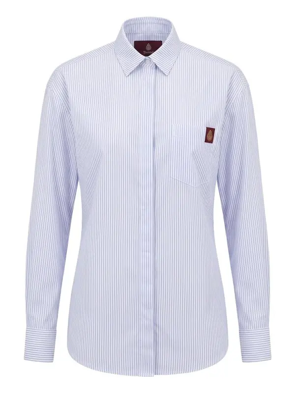 DONDUP Oversized Striped Shirt - Light Blue