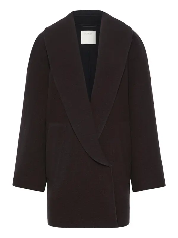 Sportmax Shawl-collar Colour-block Coat - Black