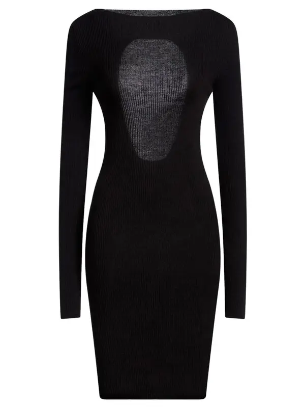 Rick Owens Fitted Sweater Dress - Black