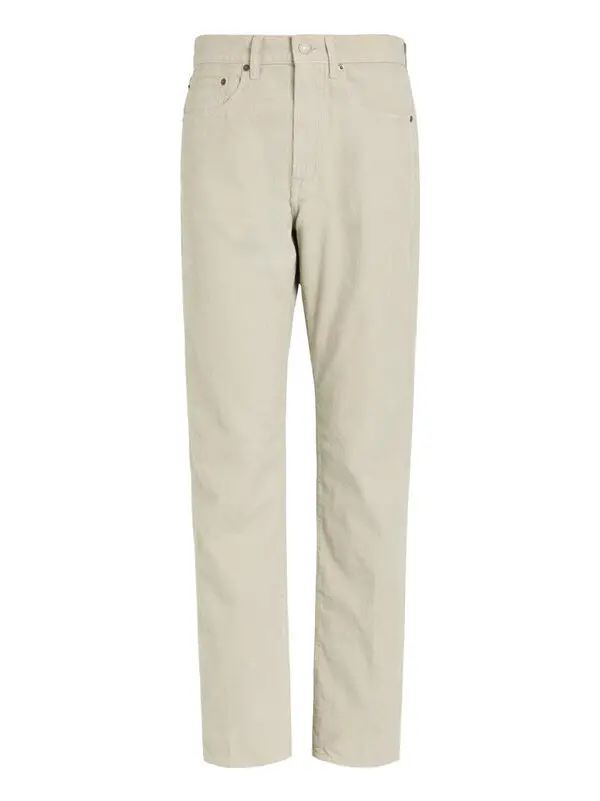 Polo Ralph Lauren Mid-rise Straight-leg Corduroy Pants - Gray