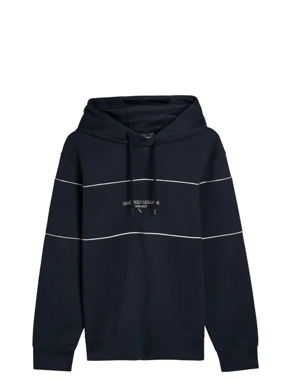 Emporio Armani Logo Modal Over The Head Hoodie - Black