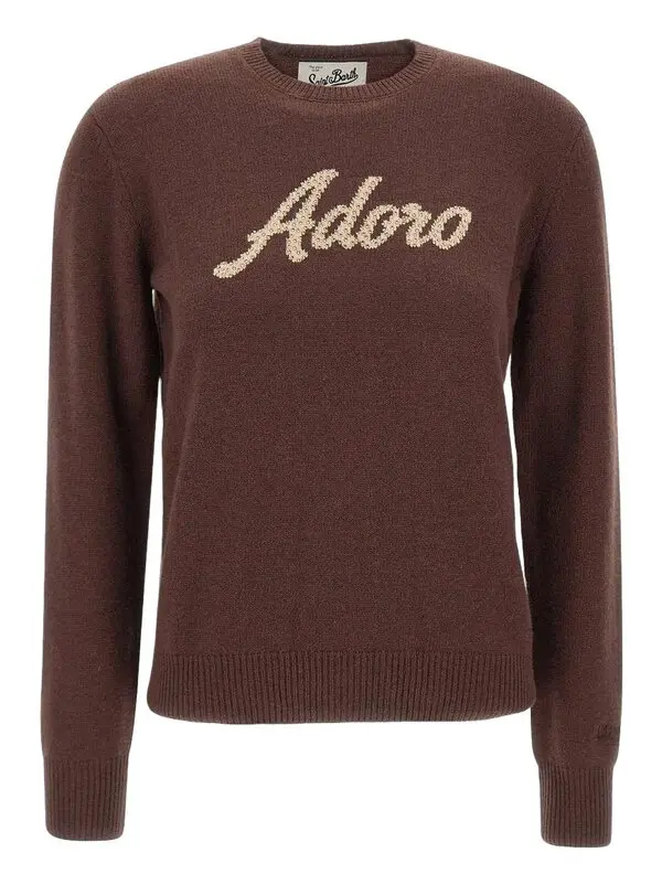 MC2 SAINT BARTH Adoro Embellished Knitted Sweater - Red
