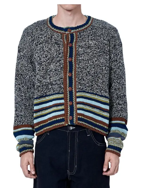 STORY MFG. Long-sleeve Knit Cardigan - Black