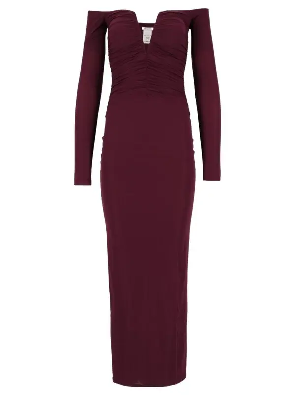 AMAZUIN Noemi Draped Off-shoulder Dress - Purple