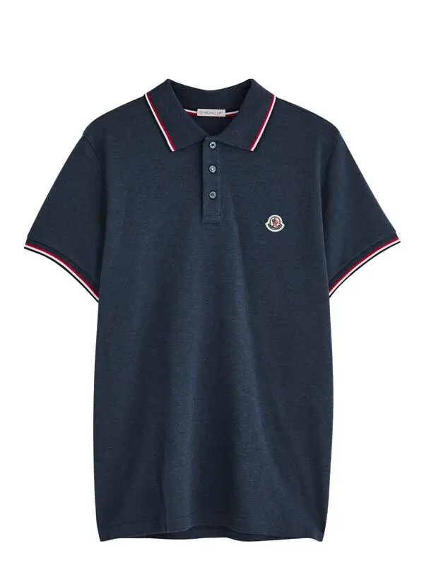 Moncler Cotton Short-sleeve Polo - Black