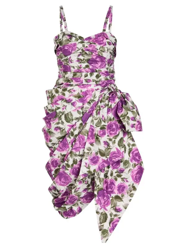 Chloé Printed Ruched Dress - Multicolor