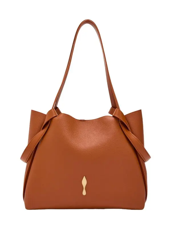 CHRISTIAN LOUBOUTIN Grain Leather Handbag - Brown