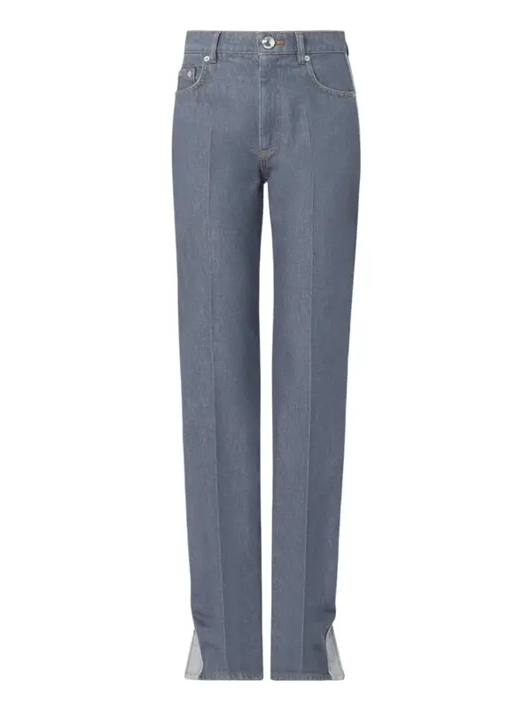 Sportmax Side-stripe Split-hem Jeans - Medium Grey