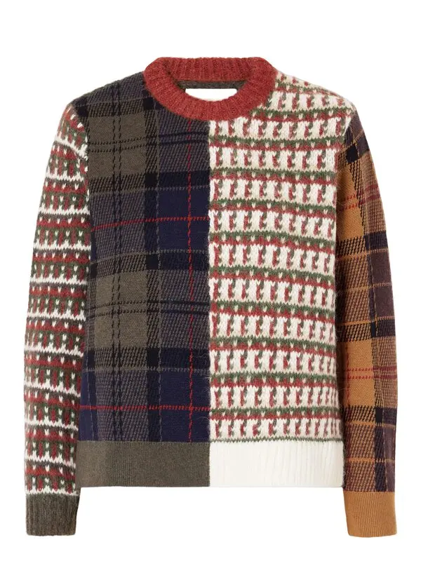 Barbour Ashford Patchwork Wool-blend Sweater - Multi