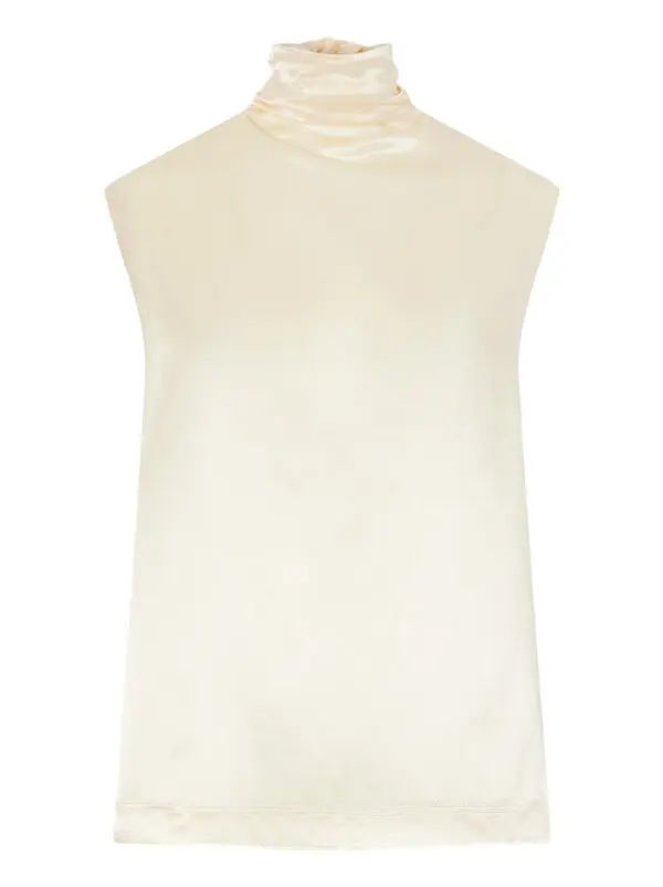 FFORME Lilah Tie-detailed Satin Blouse - Neutrals