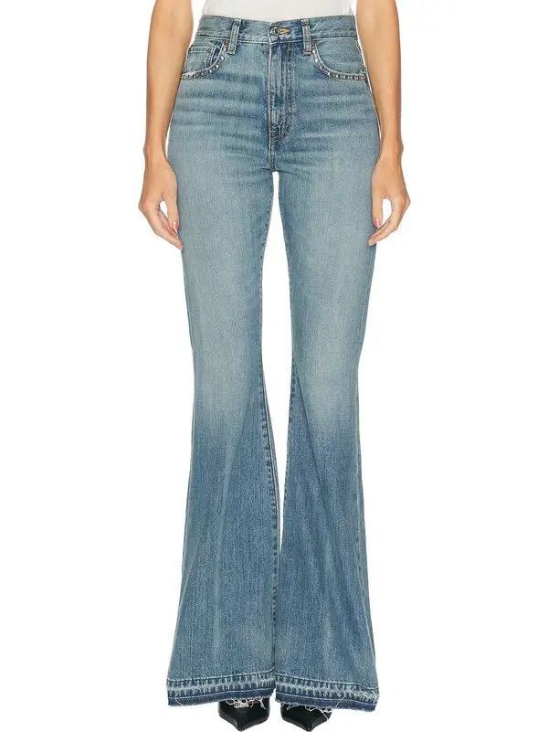 RE/DONE Jane Bootcut Jeans In Blue - Thunderstruck