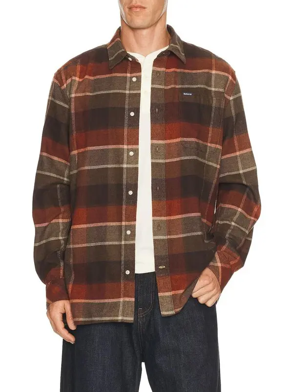 Barbour Copswell Relaxed Checked Shirt In Brown - Beech