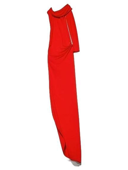 Gucci One-shoulder Long Dress - Red