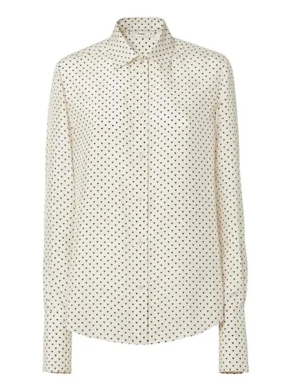 Fendi Colored Printed Silk Shirt - Parchment