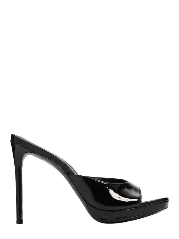 Schutz Sally 100mm Patent Leather Sandals - Black