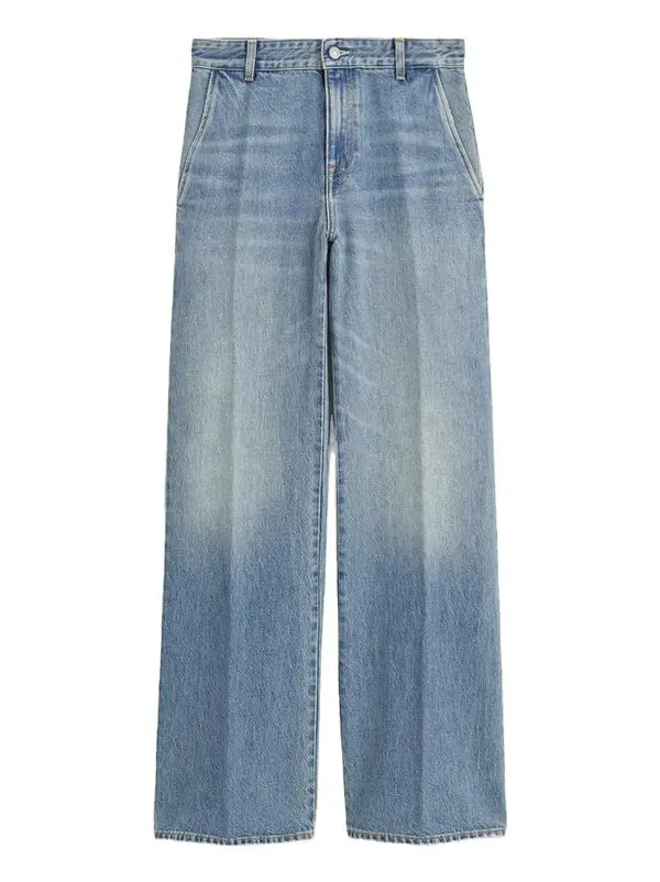 Cos Denim Wide-leg Pants - Blue