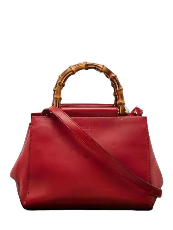 Gucci Small Nymphaea Leather Tote Bag - Red