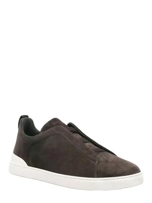 Zegna Triple Stitch™ Suede Sneakers - Brown