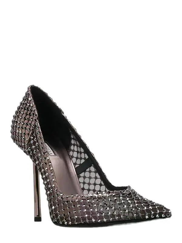 LE SILLA Gilda Crystal-embellished Mesh Pumps - Grey
