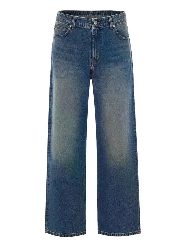 COOR Faded-effect Straight-leg Jeans - Blue