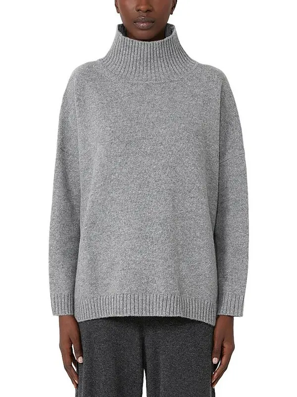 Max Mara Wkdborgia Wool High Neck Sweater - Medium Grey