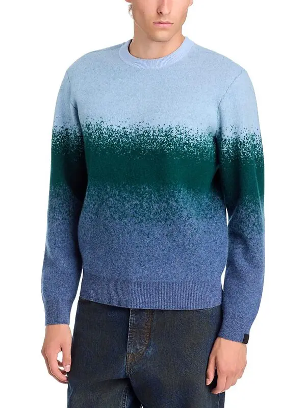 Rag & Bone Ombre Wool Crewneck Sweater - Blue Multi