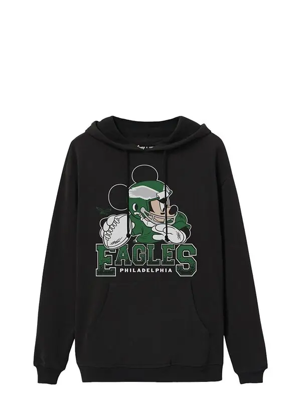 Junk Food Clothing Philadelphia Eagles Mickey Qb Hoodie - Black