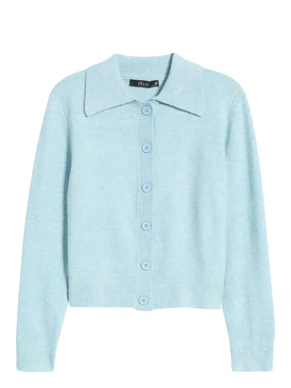 Deluc Supertramp Polo Cardigan - Light Blue