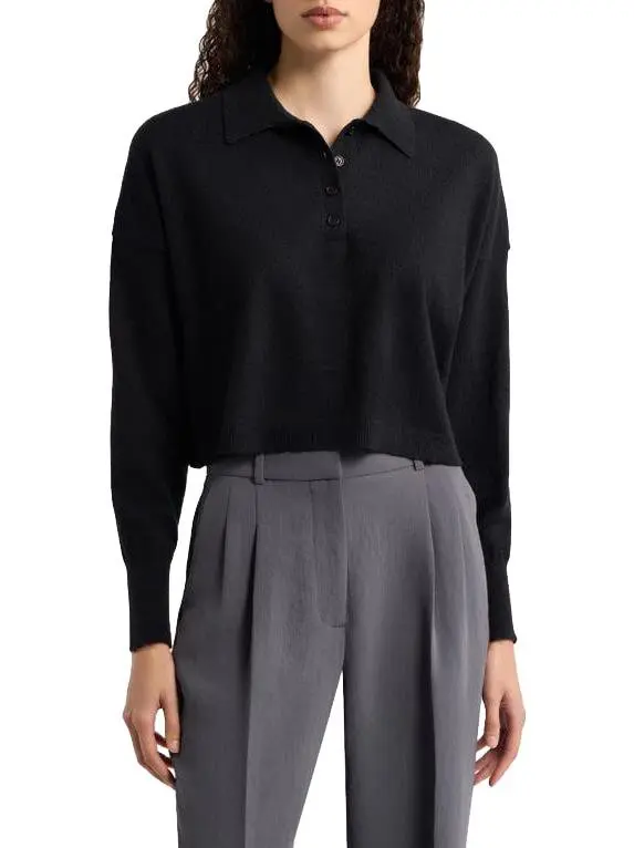Deluc Rila Polo Sweater - Black