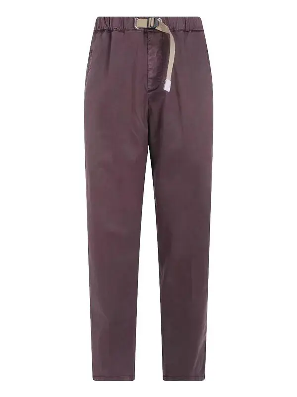 WHITE SAND Belted Straight-leg Trousers - Brown