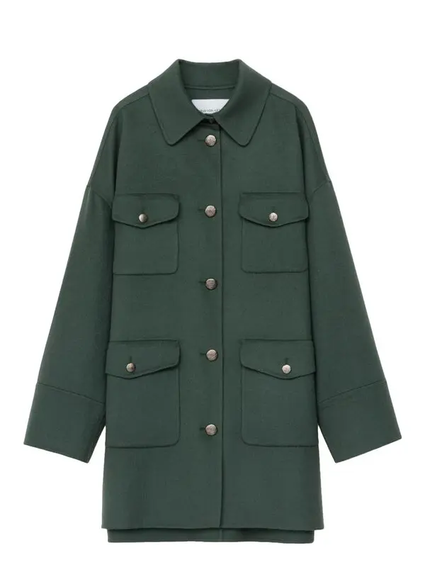 Iris Von Arnim Doubleface Long Shirt - Fern
