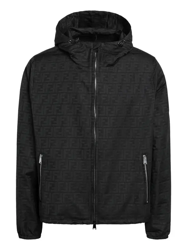 Fendi Ff Monogram Motif Jacket - Black