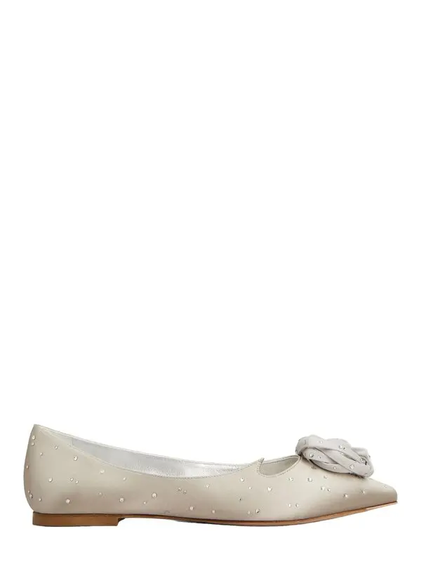 ROGER VIVIER Rose Vivier Ballerinas In Satin - Grey