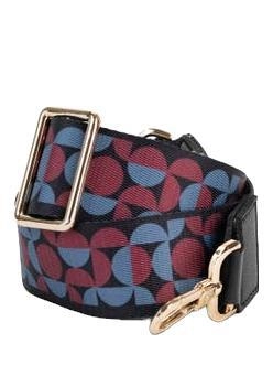 CAMPO MARZIO ROMA 1933 Elegant Patterned Shoulder Adjustable & Detachable Bag And Purse Strap Accessory - Black
