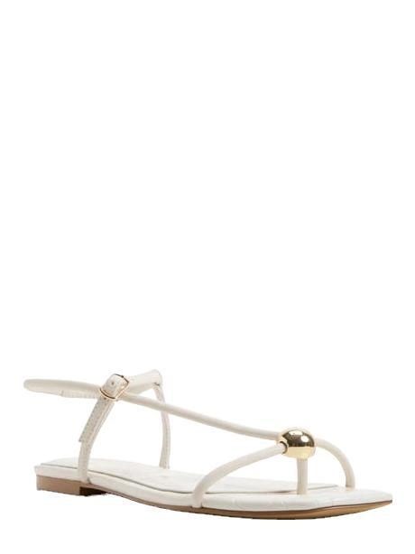 Aldo Zaelle Flat Sandal - White/bone