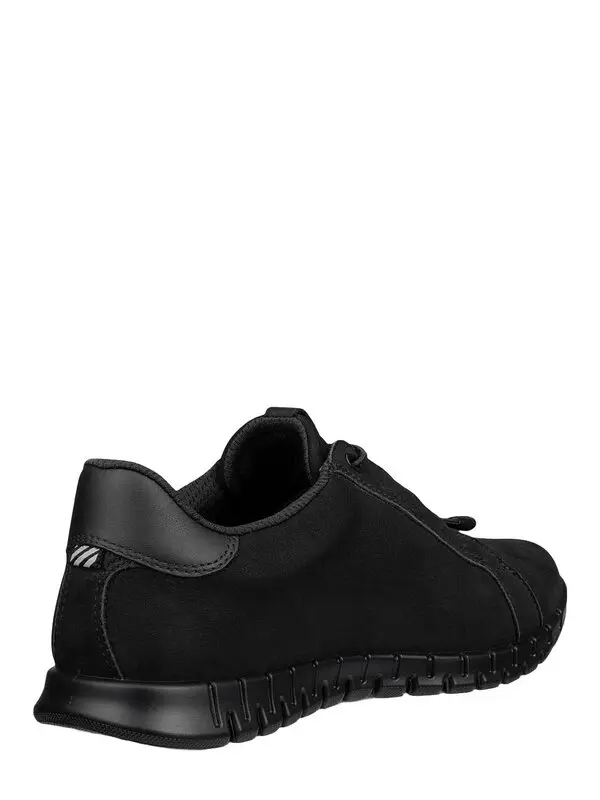 Ecco Gruuv Lite Waterproof Leather Sneaker - Black/black