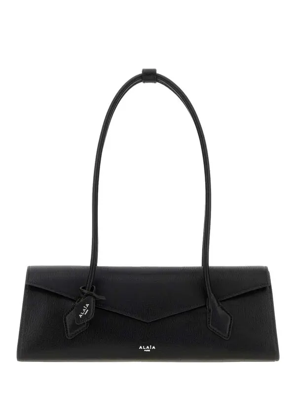 Alaïa Le Teckel Flap Sheepskin Leather Shoulder Bag With Double Handle - Black