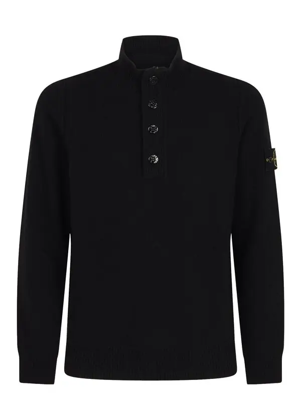 Stone Island Ls Polo - Black