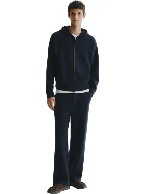 LISA YANG Jori Hooded Zip Cardigan - Deep Navy