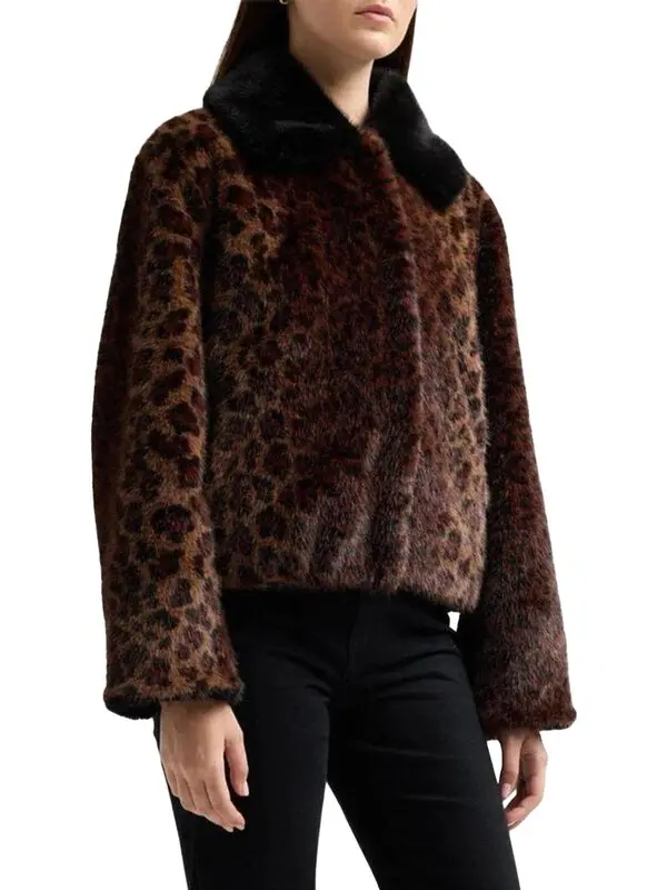 Kobi Halperin Sylvia Leopard-print Faux Fur Coat - Brown Mult
