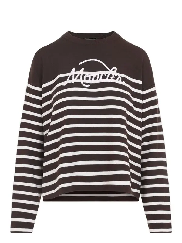 Moncler Striped Logo Knit Sweater - Multicolor