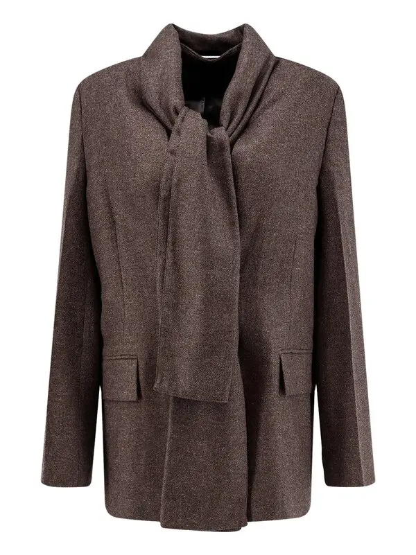 TOTEME Scarf Lapel Viscose And Wool Blazer - Multicolor