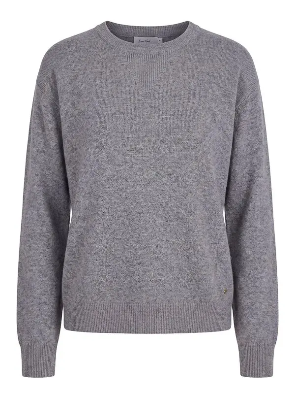 TIRILLM Cindy Merino Wool Basic Pullover, Melange - Grey